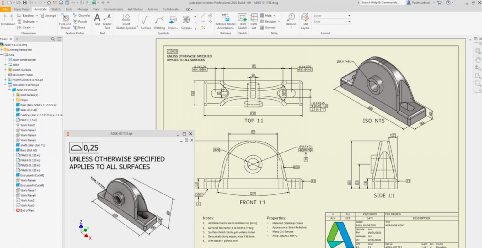 Novidades do Autodesk Inventor 2022: Scroll do mouse | Render Blog