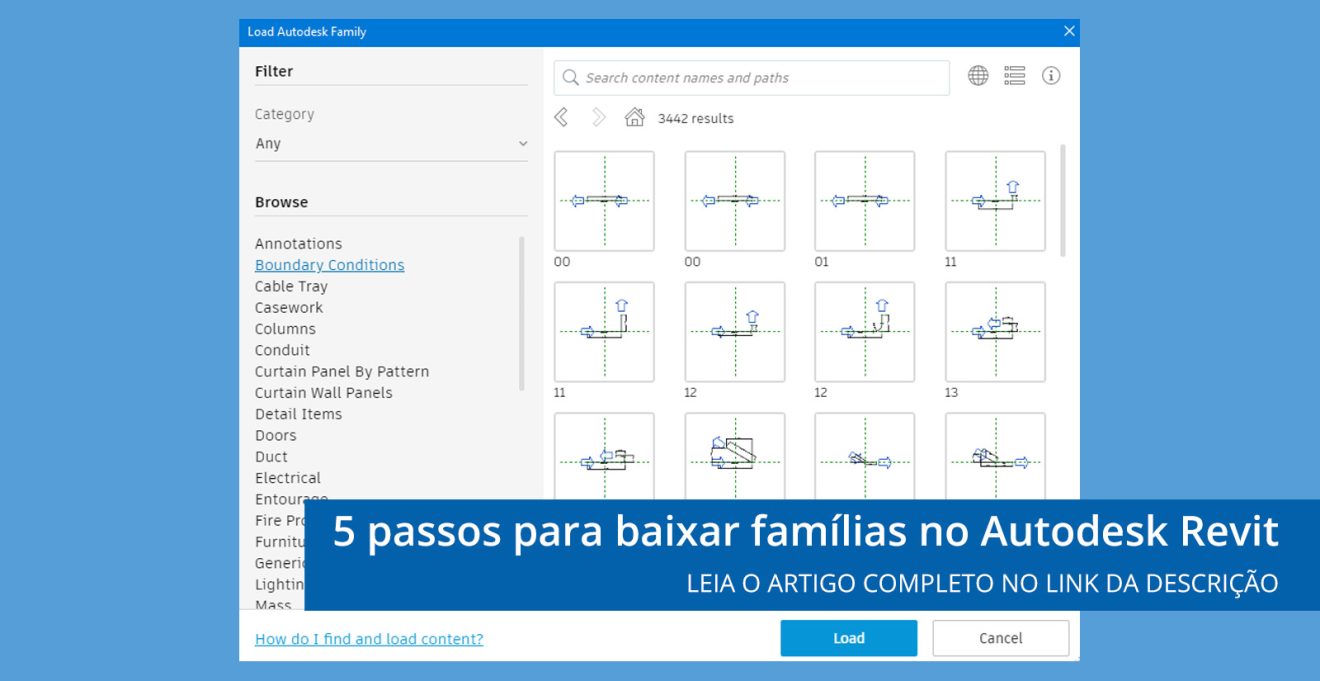 5 passos baixar famílias Revit texto | Render Blog