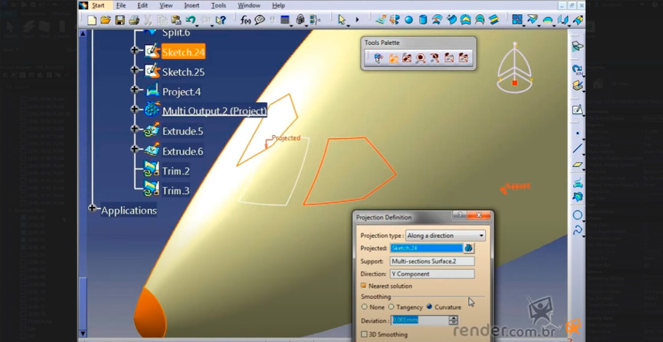 catia-v5-superficies | Render Blog