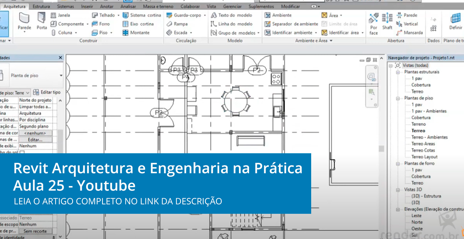 Revit Arquitetura e Engenharia na Prática – Aula 25 – Youtube RENDER | Render Blog